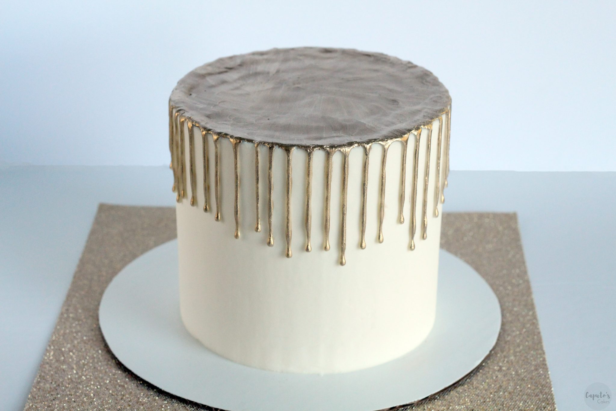 How To Make a Stunning Gold Drip - Caputo's Cakes